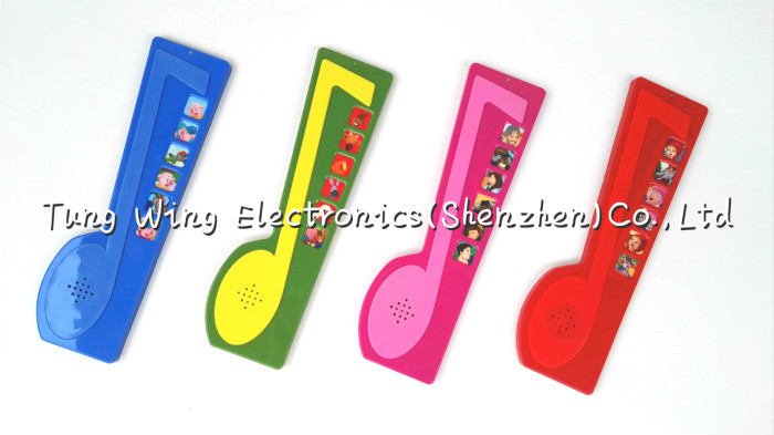Customized Note shaped Button Sound Book Module for Children Learning